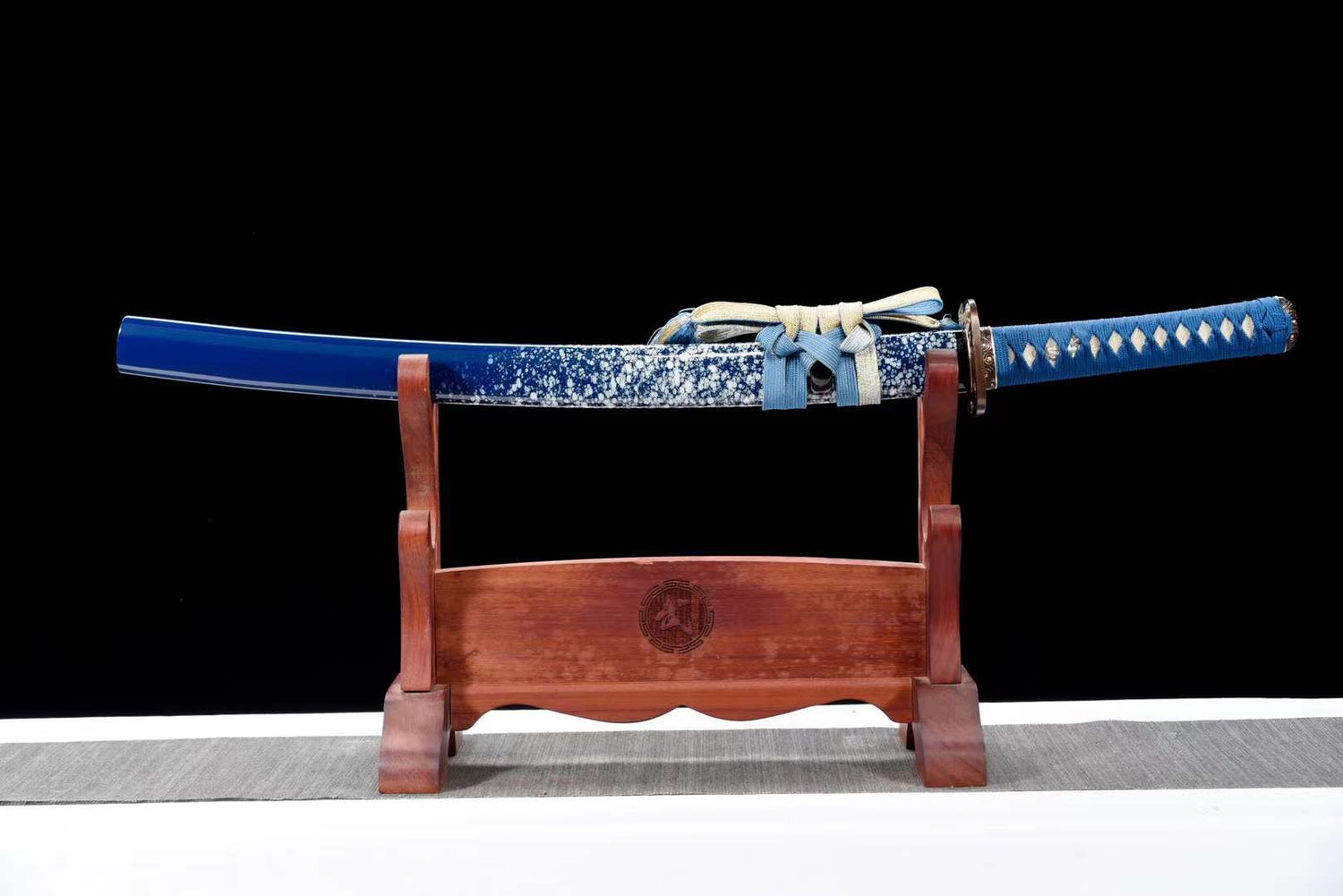 羅漢の栄光 Wakizashi Sword T10 Steel Hamon Mirror grinding