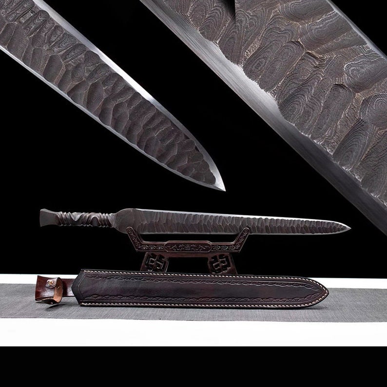 Handmade Real Sword Han Dynasty Chinese Ancient Swords Damascus Steel